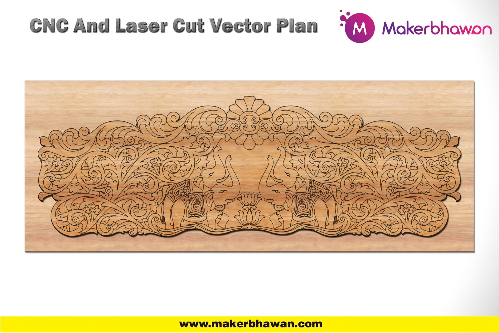 elephant wall home temple part DXF – Makerbhawan