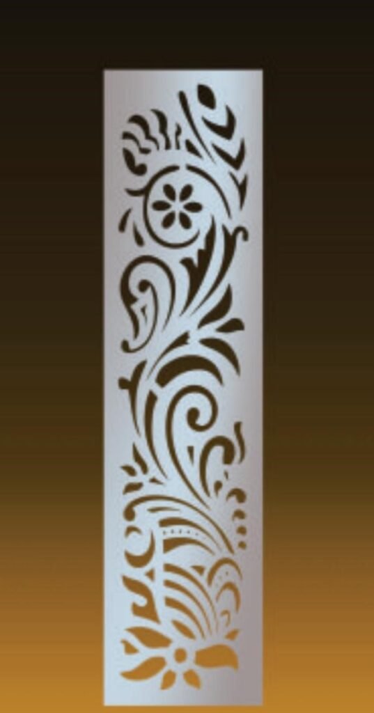 metal plate floral art design – Makerbhawan