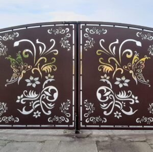 cnc plasma curl gate svg/dxf design – Makerbhawan