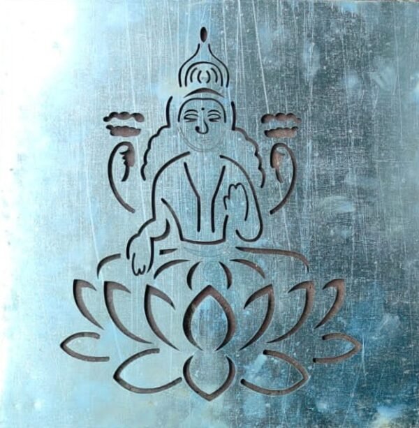 cnc lotus with god jali svg/dxf file – Makerbhawan