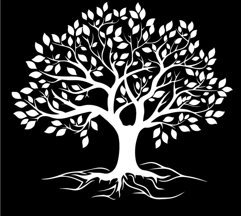 Cnc Tree with leaves and Roots Design dxf/svg file – Makerbhawan