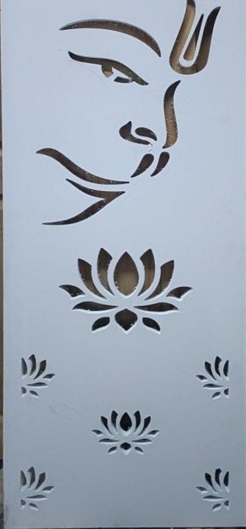 cnc hanuman with lotus jali svg/dxf file – Makerbhawan