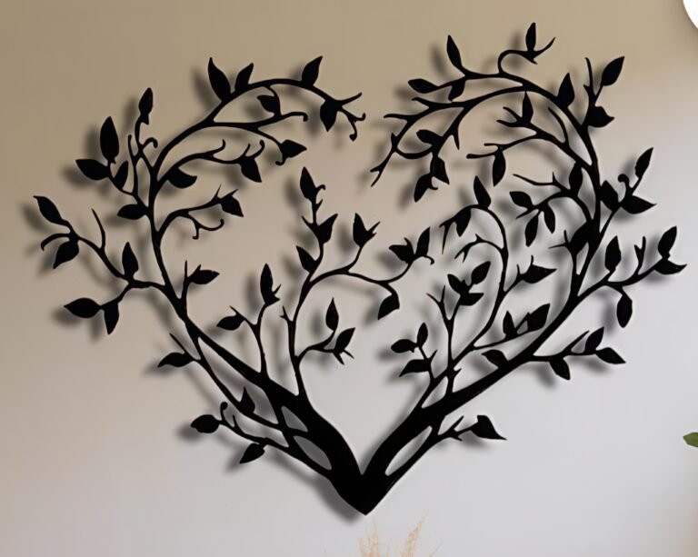 cnc Heart Shaped Leaf Wall Art svg/dxf file – Makerbhawan
